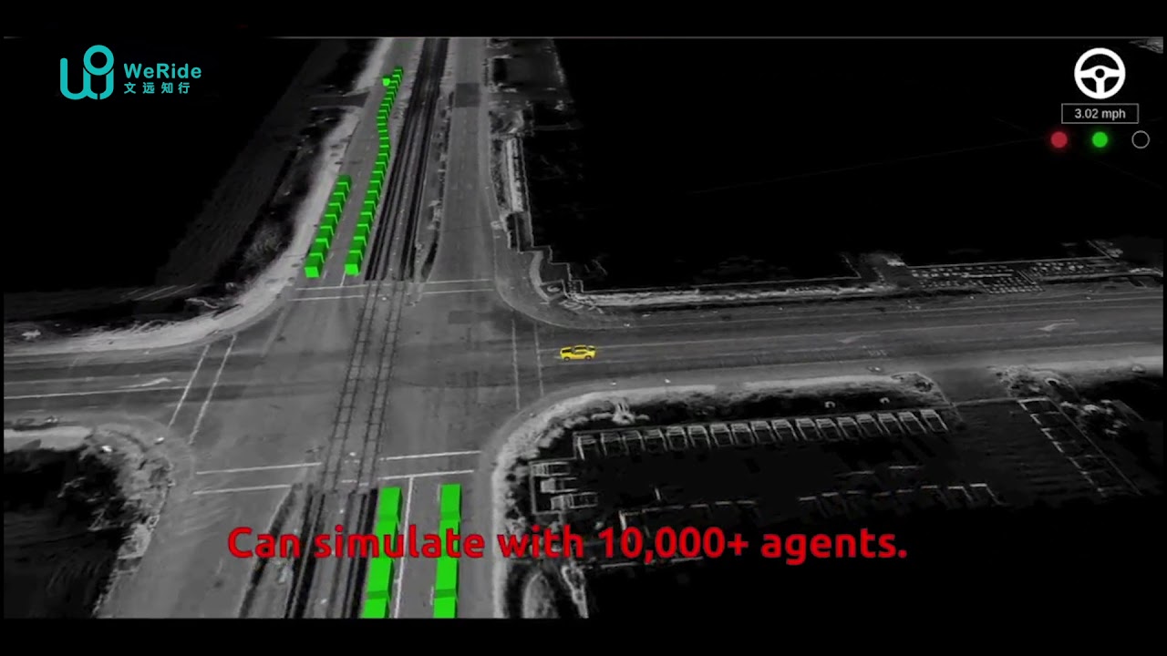 (video) WeRide Simulation System - Large Scale - Self Driving Cars 360